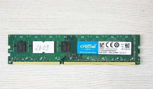 Оперативная память DDR3 8 GB 1600 MHz Crucial