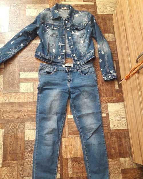 Комплект курточка размер Xl но идет на Lи джинсы S