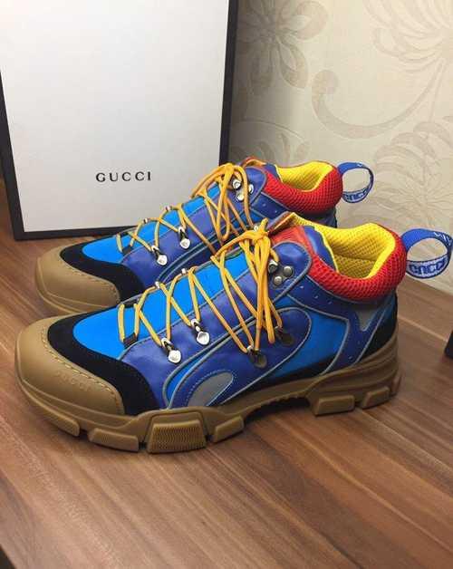 Gucci Flashtrek синие трекинговые кроссовки