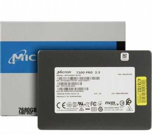 SSD Micron 7300 PRO 7.68 Тб mtfdhbe7T6TDF U.2