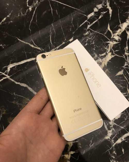 iPhone 6 64gb gold защитное стелко, плёнка + чехол