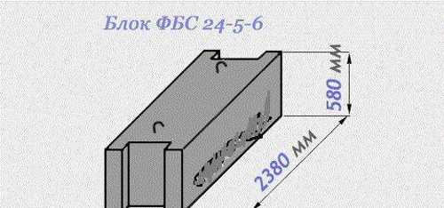 Фундаментные блоки фбс 24-5-6