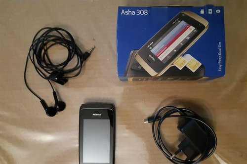 Nokia Asha 308 (2 сим карты)