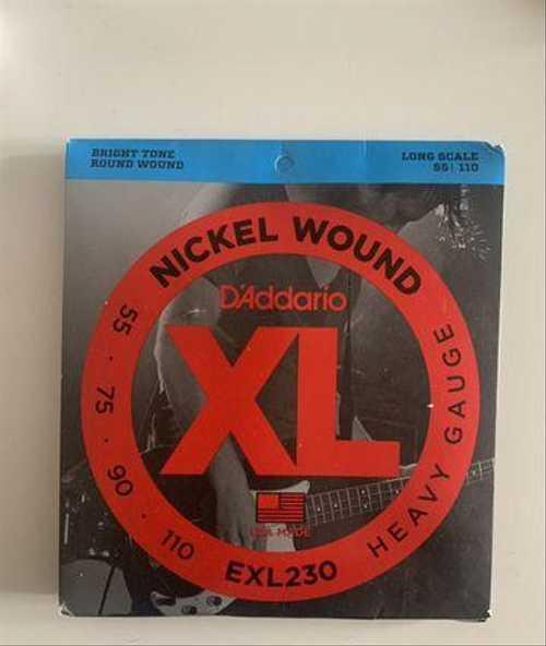 Струны басовые D'Addario EXL230 55-110