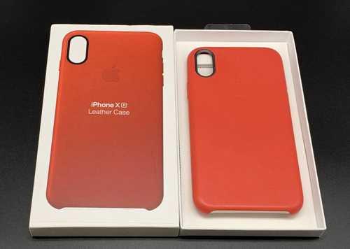 iPhone XR Кожа Apple Leather Case Чехол Красный