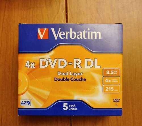 Диски чистые 4х DVD-R DL 8.5GB(25 упаковок/5 дис.)