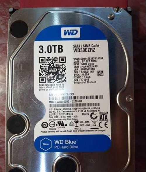 Жёсткий диск WD Blue 3 Tb