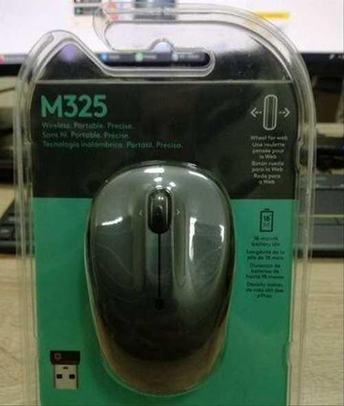 Мышь logitech M325, оптическая, беспроводная, USB