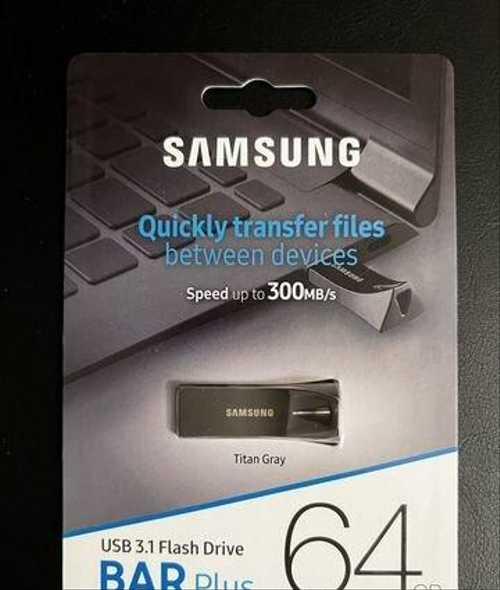 USB флешка 64Gb Samsung Bar plus USB 3.1 Gen 1 (US