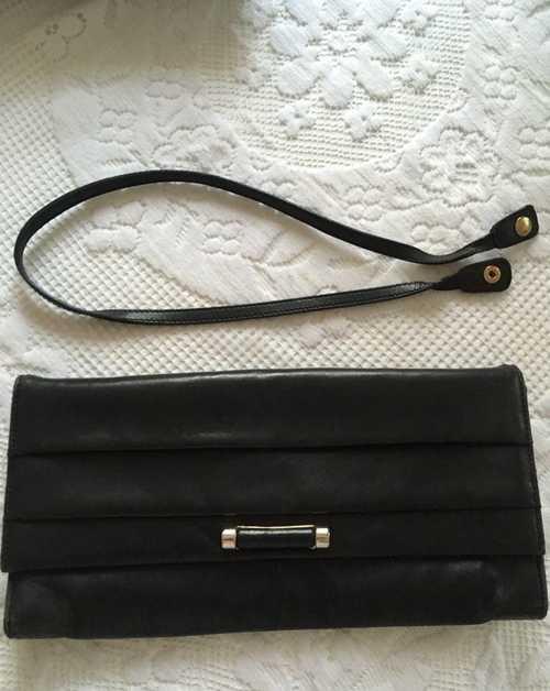 Клатч Furla чёрная кожа