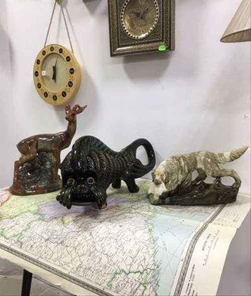 Статуэтка керамика Украина собака олень чудо-юдо в