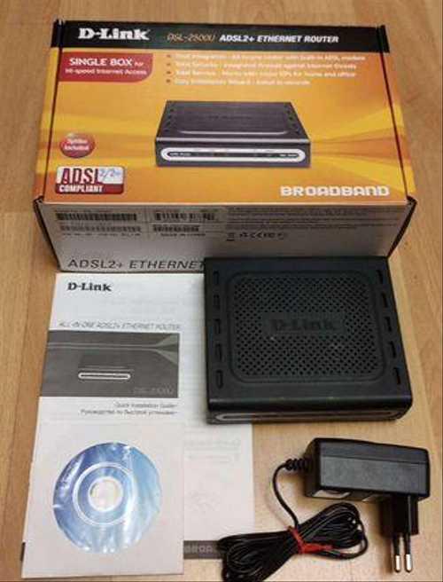 Adsl маршрутизатор D-Link DSL-2500U