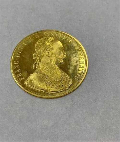Золотая монета Австрийские 4 Дуката 1915 года