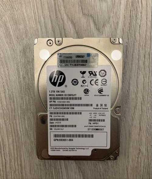 Жесткий диск HP 1,2Tb SAS 10k 726480-001