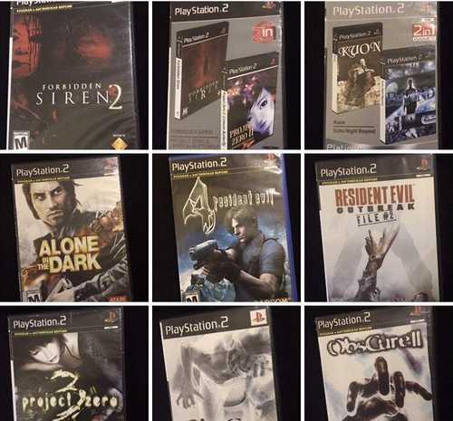 Playstation 2 коллекция хорроров