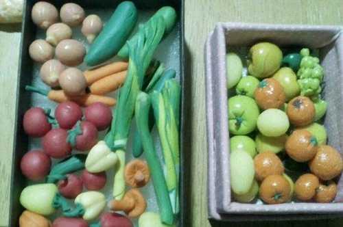 Миниатюра, еда, овощи, фрукты