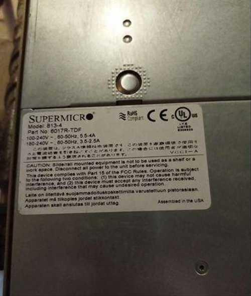 Сервер supermicro 813-4 6017r-tdf