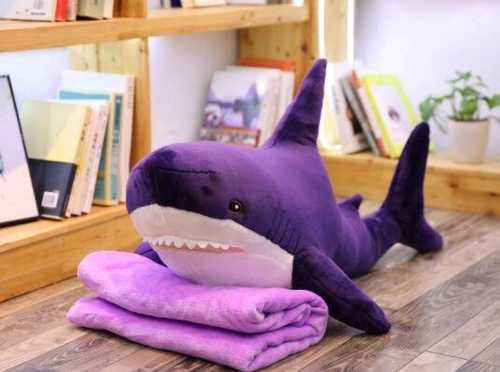 Акула из икеи фиолетовая 140 см