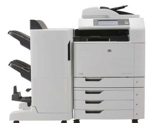 Цветное мфу HP Laserjet CM6040 mfp + финишер