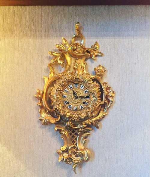 Старинные бронзовые часы Франция хix Rokoko