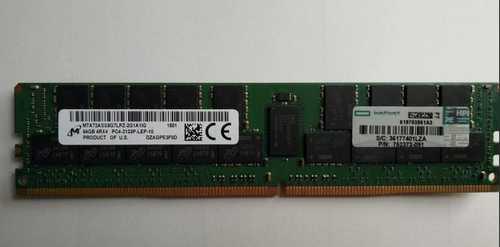 HP 64GB (1x64GB) 4Rx4 PC4-2133P-L DDR4 726724-B21