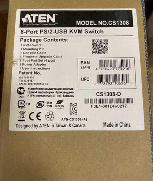 Kvm переключатель aten cs1308-d