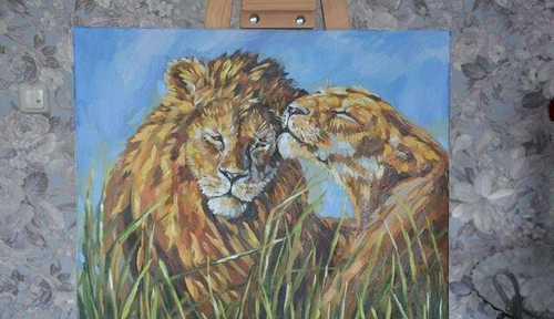 Картина львы