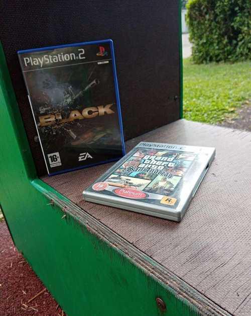3 диска для PS2 "GTA San Andreas" и "Black"