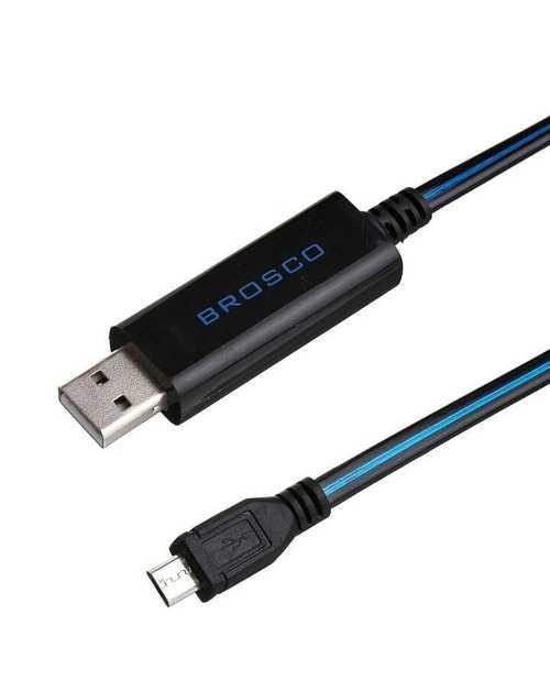 Светящийся зарядный кабель Micro USB, Rosco