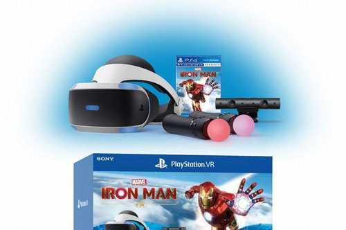 Шлем Sony PlayStation VR + Move 2шт + Iron Man