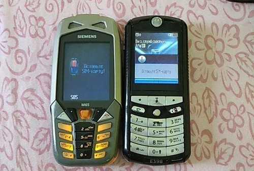 Телефон Motorola e398 и Siemens M65
