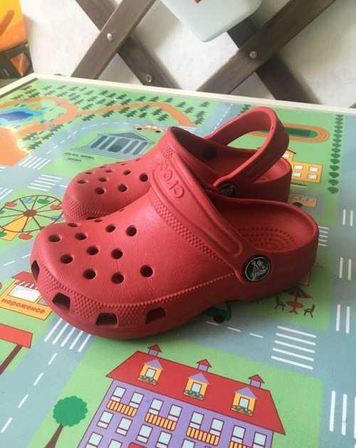 Crocs крокс сабо оригинал 8/9 25-26 красный