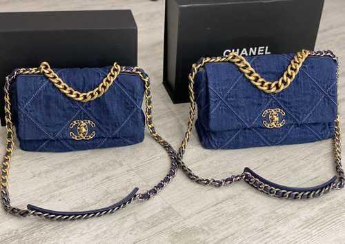 Сумки Chanel 19 джинсовые