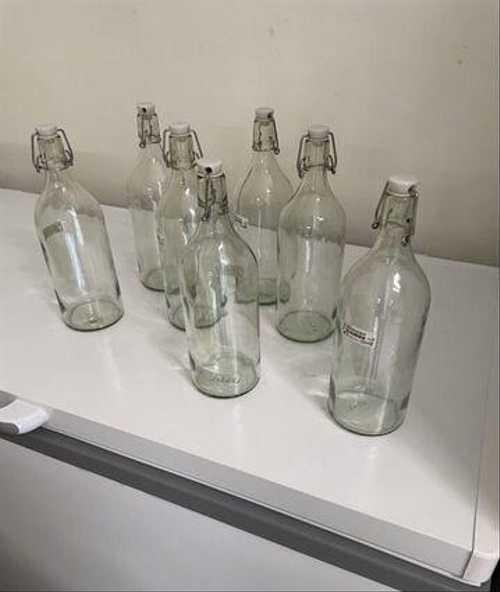 Бутылка стеклянная с крышкой икеа