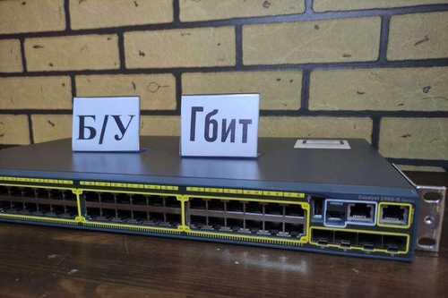 Коммутатор Cisco WS-C2960S-48TS-L + C2960S-stack