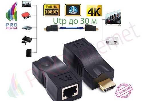 Удлинитель hdmi порта Cat-66E по одному UTP