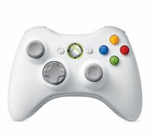 Белый беспроводной геймпад для Xbox 360 (б/у)