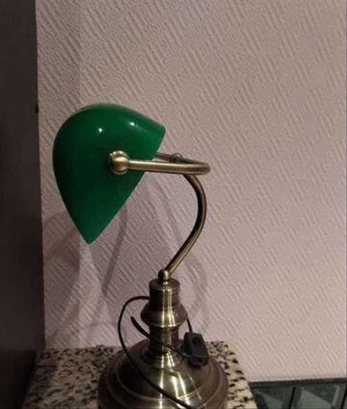 Настольная лампа СССР. Лампа банкира