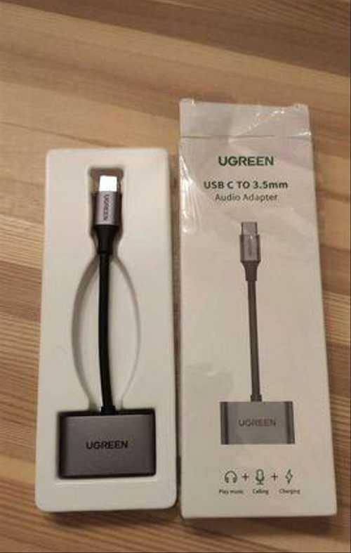 Переходник Ugreen USB-C в Mini Jack + USB-C