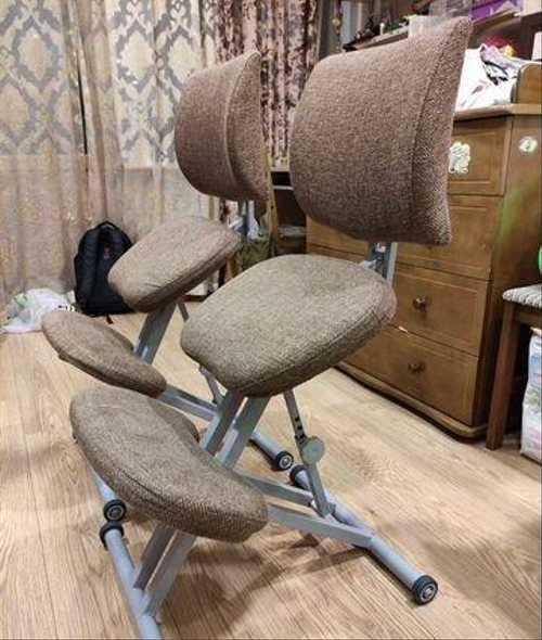Эргономичный коленный стул со спинкой Олимп ск-2-1