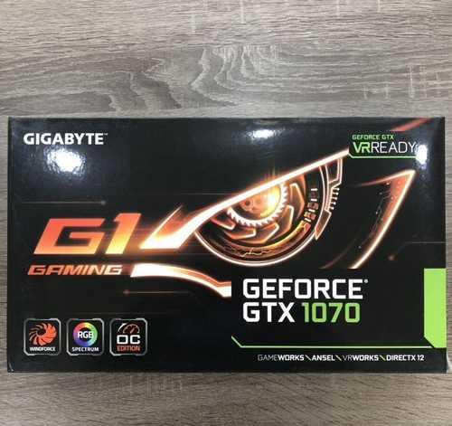 Видеокарта geforce GTX 1070 Gygabyte Gaming G1