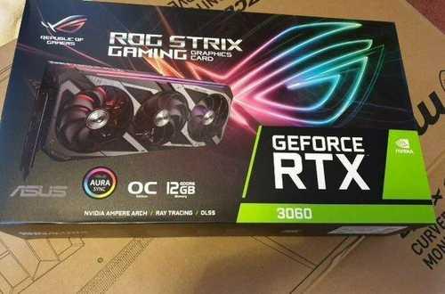 Asus Rog Strix RTX 3060 12gb (новая, не LHR)