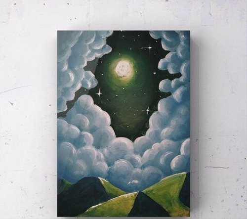 Картина «Облака в лунную ночь»