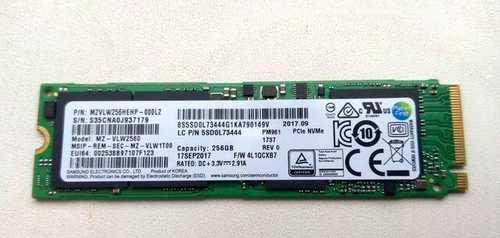 Накопитель M.2 SSD 256Гб Samsung MZ-VLW2560