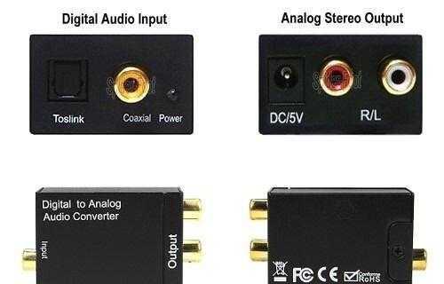 Цап/DAC адаптер звука оптика в аналог для LCD тв