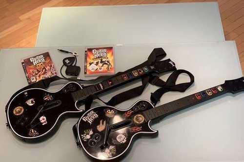 Guitar Hero (PS3) 2 гитары и 2 игры