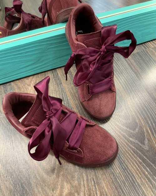 Кроссовки Puma Suede Бордовые