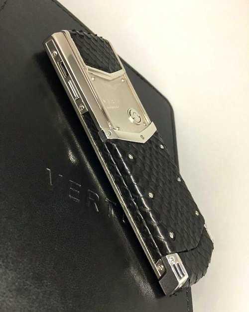 Vertu Signature S Design Steel Black Python Верту