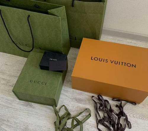Брендовые коробки, упаковки, пакеты LV, gucci