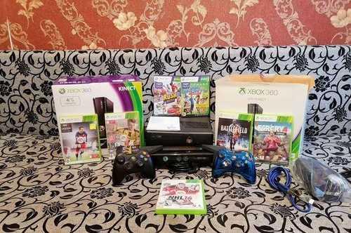 Xbox 360S /320GB/ 2 геймпада + игры